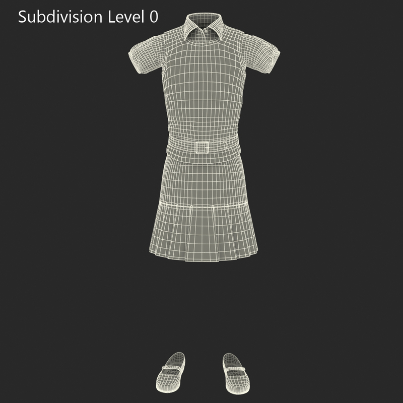 3d model of school uniform