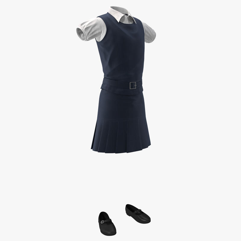 3d model of school uniform