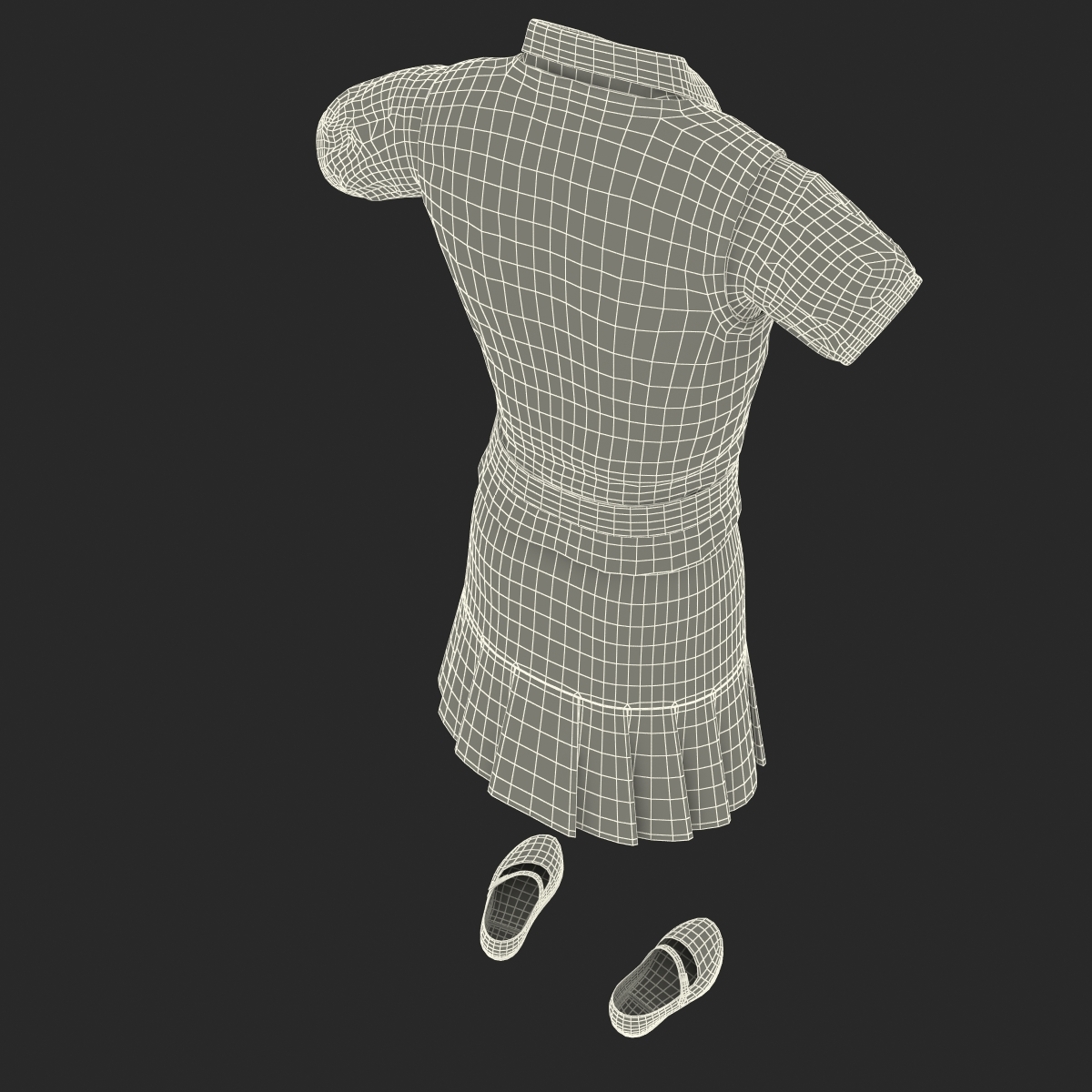 3d model of school uniform