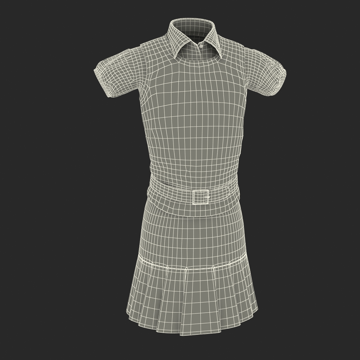 3d model of school uniform