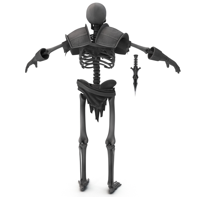 3d skeleton fighter