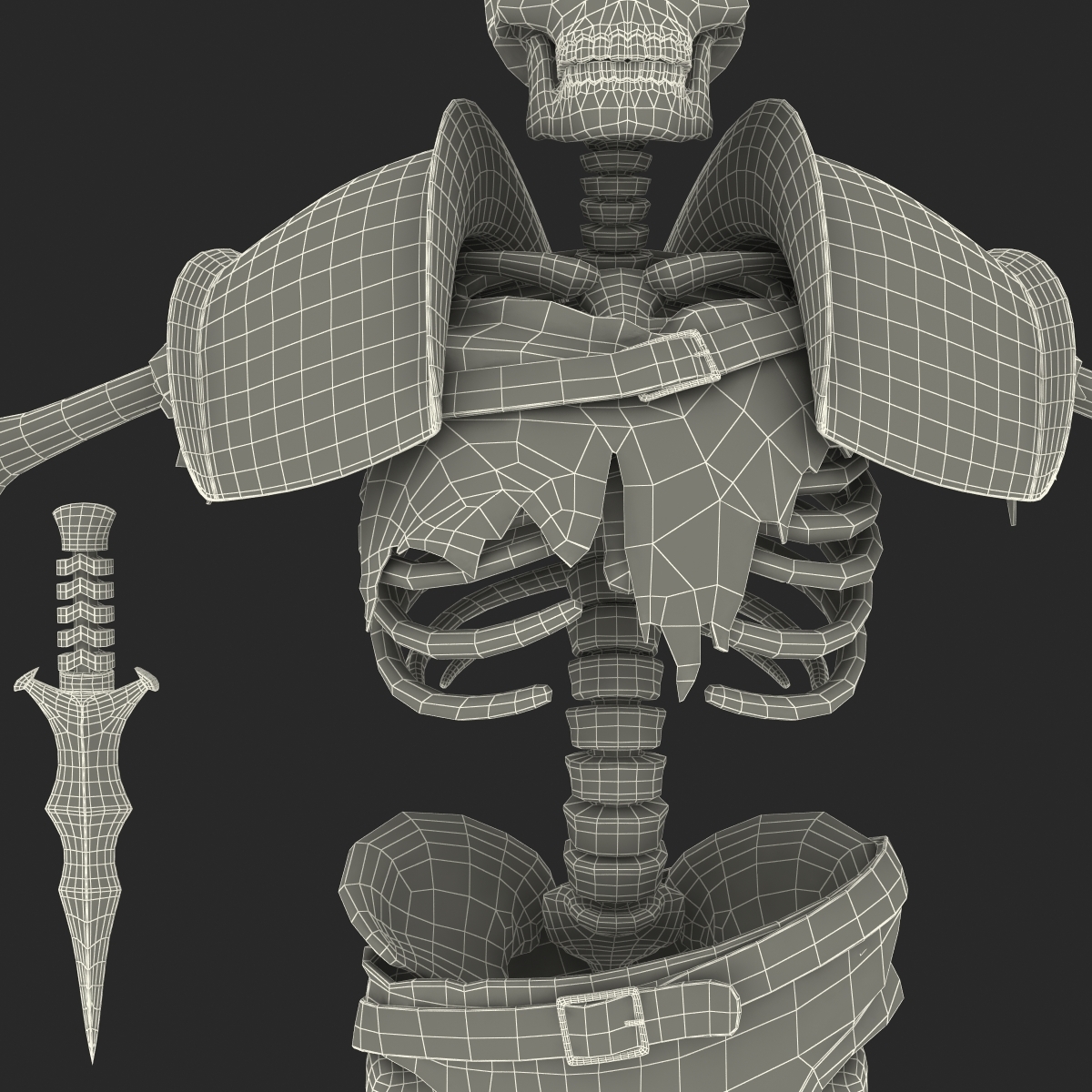 3d skeleton fighter