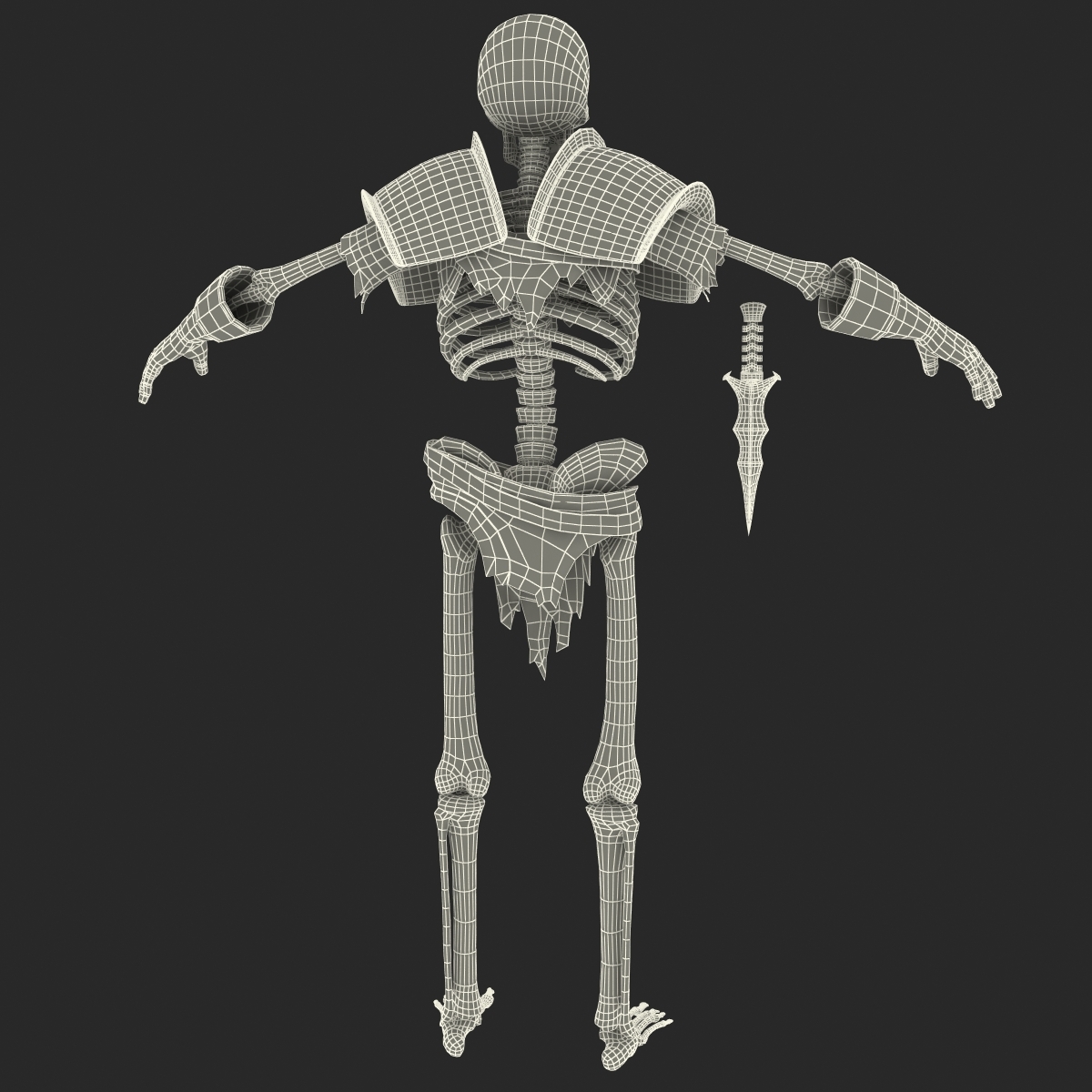 3d skeleton fighter