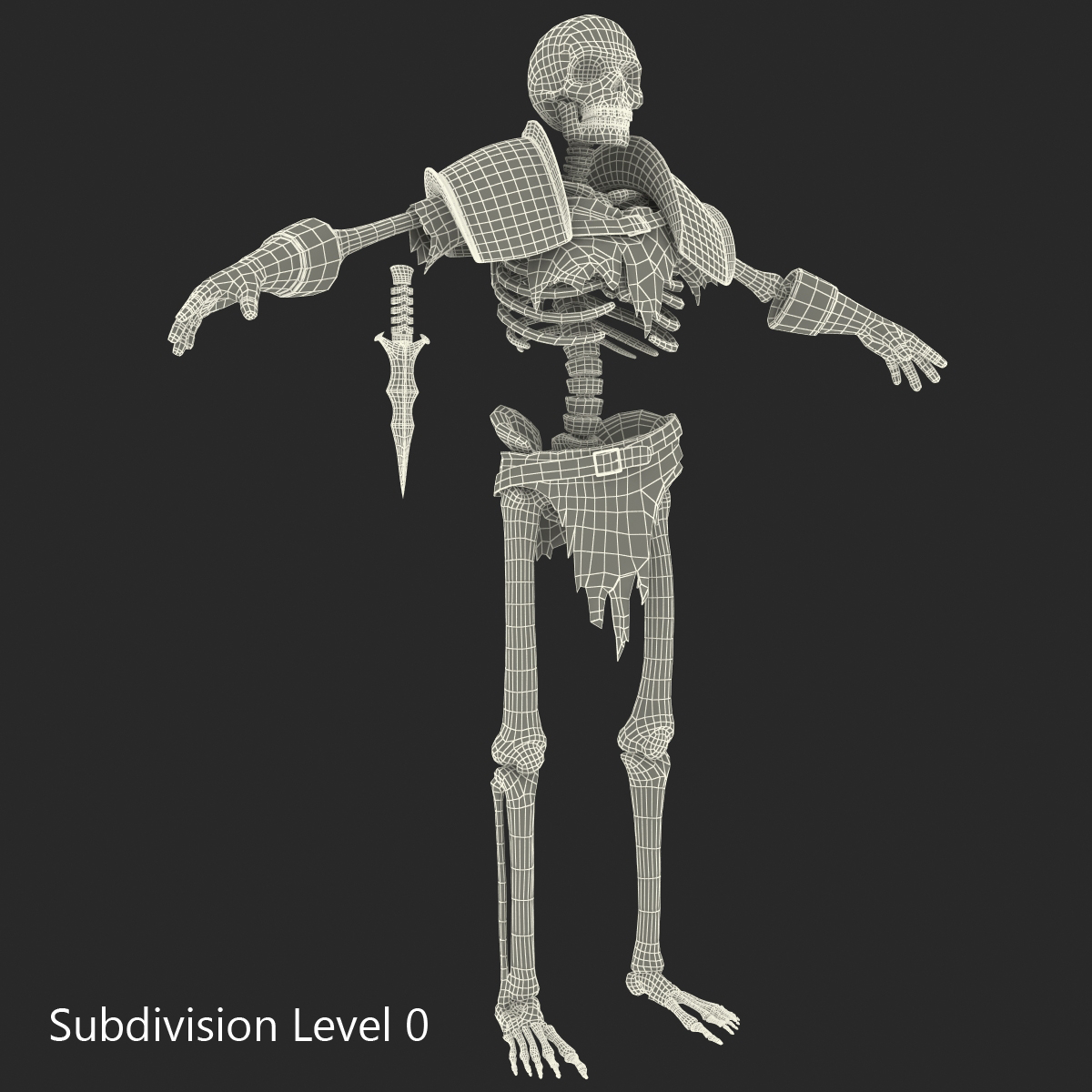 3d skeleton fighter