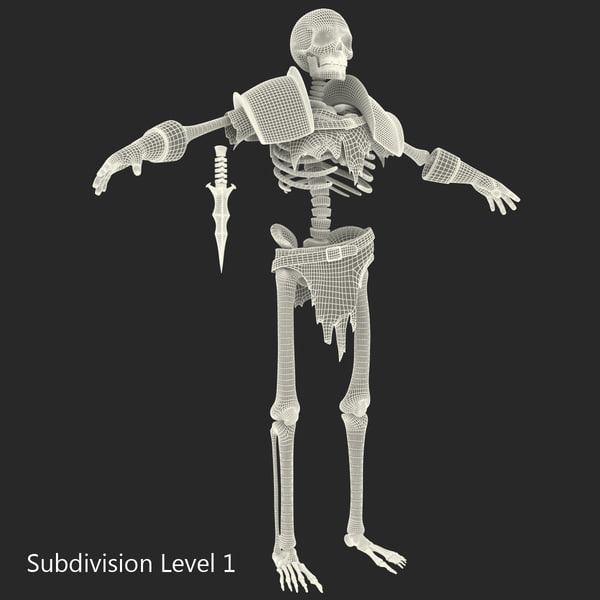 3d skeleton fighter