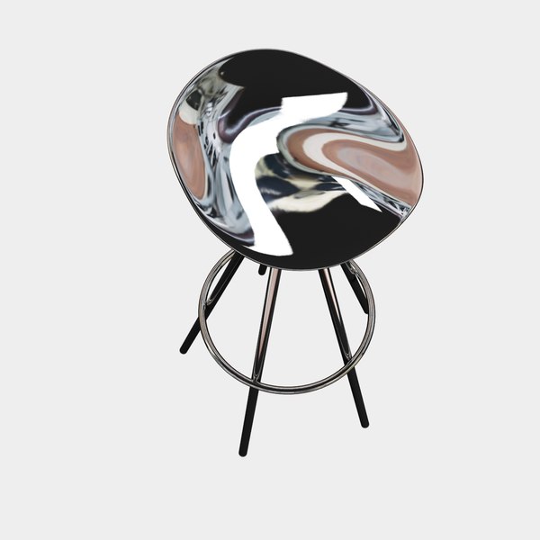 dwr jamaica aluminium barstool 3d max