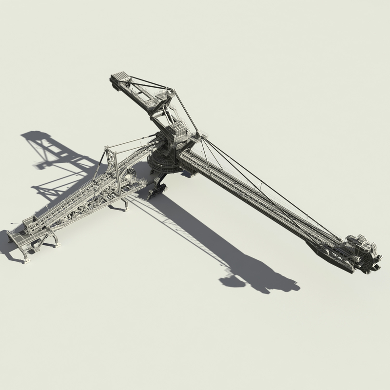 stacker reclaimer 3d max