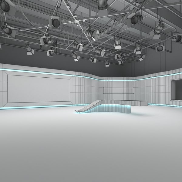 3d tv studio model