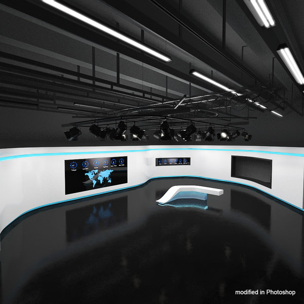 3d tv studio model