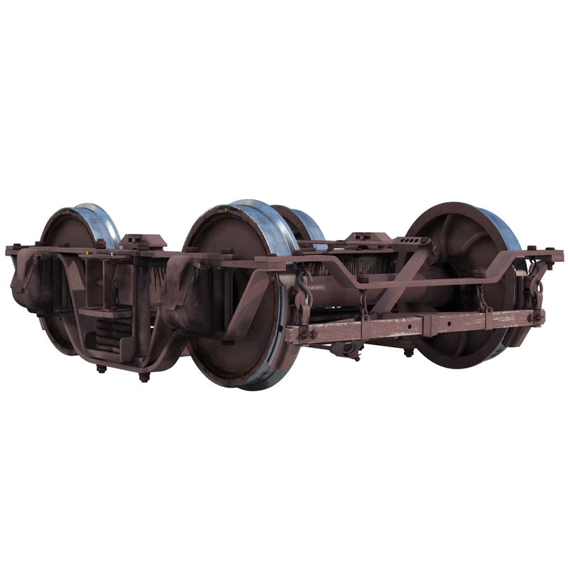 3d model train wheels 4