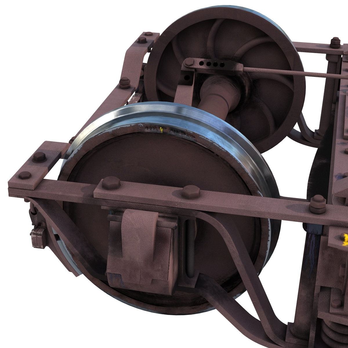 3d model train wheels 4