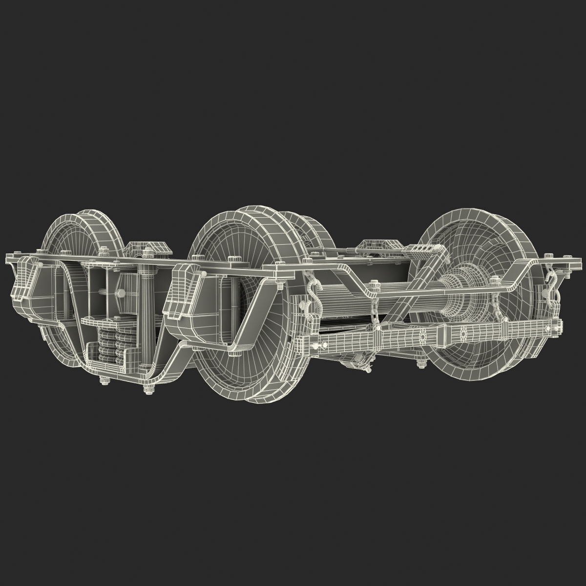 3d model train wheels 4
