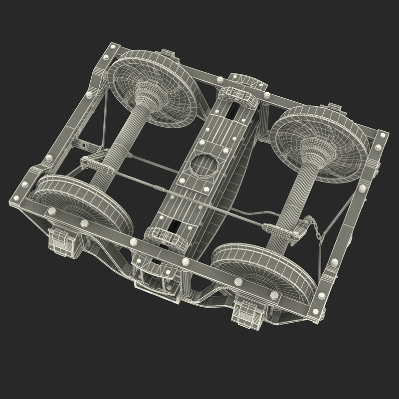 3d model train wheels 4
