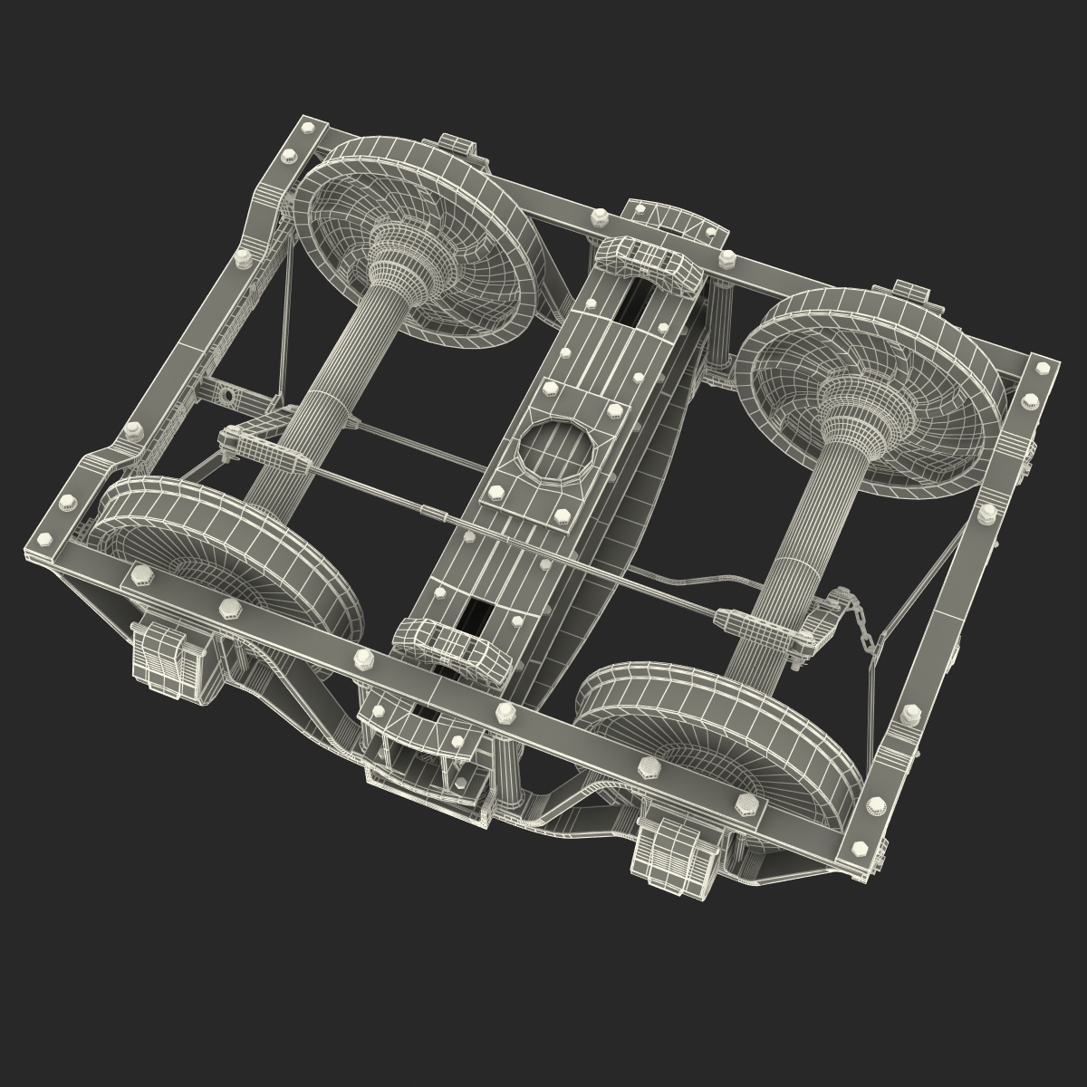 3d model train wheels 4