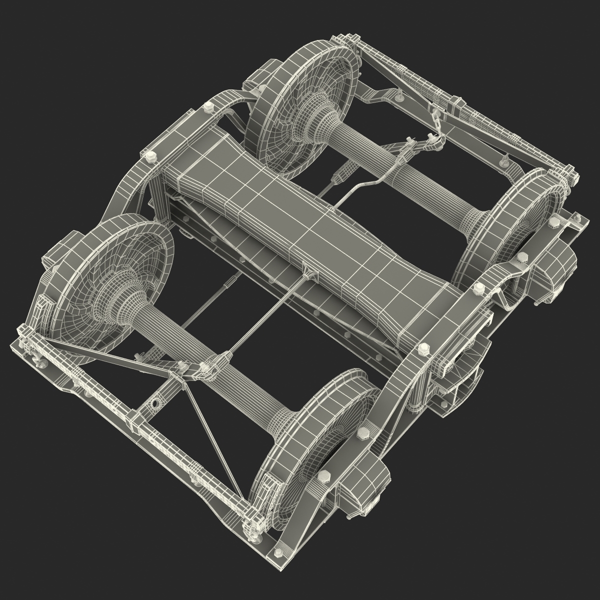 3d model train wheels 4