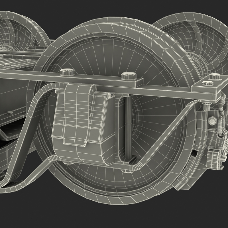 3d model train wheels 4