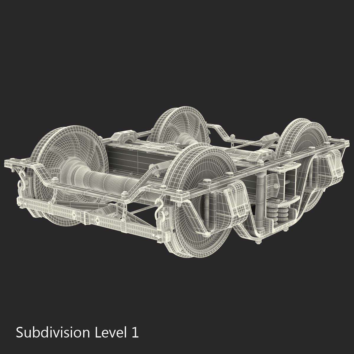 3d model train wheels 4