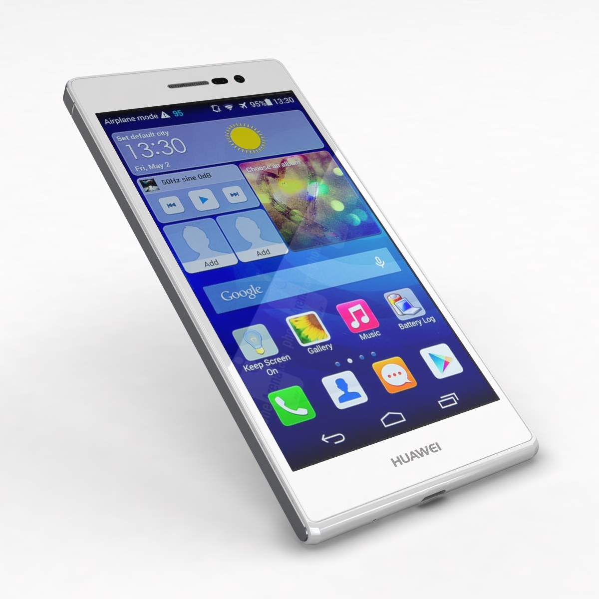 huawei ascend p7 white 3d model