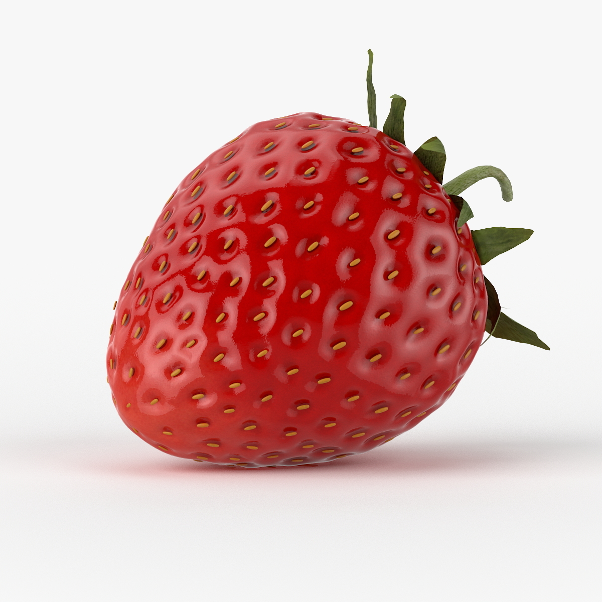 realistic strawberry real 3d model