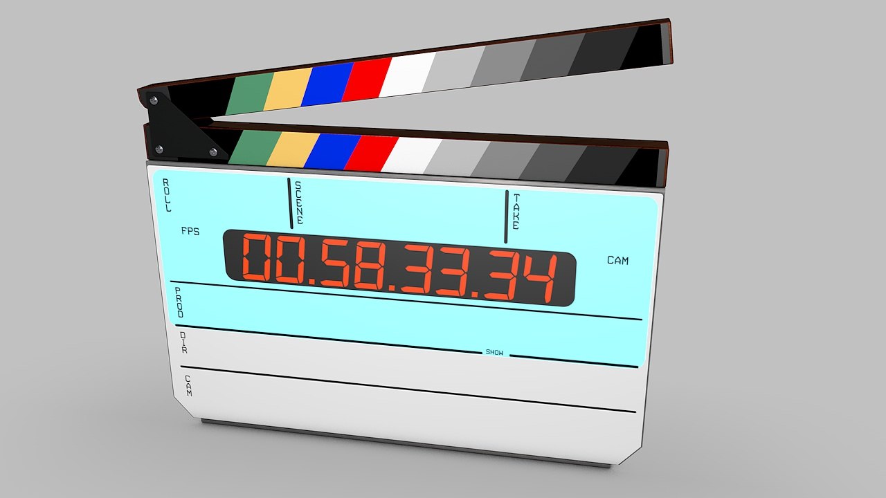3dsmax digital film clapper board