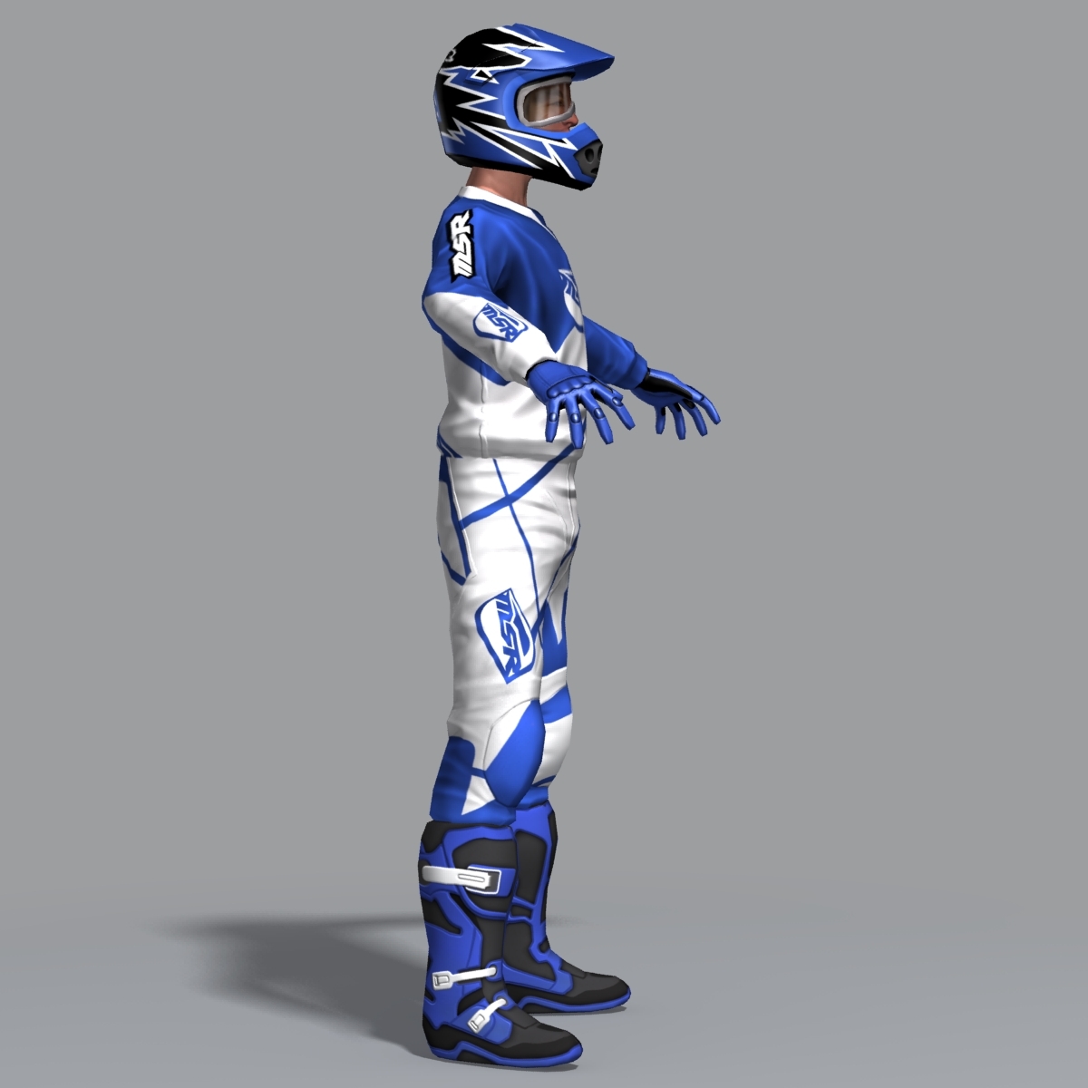 motocross rider 3d max