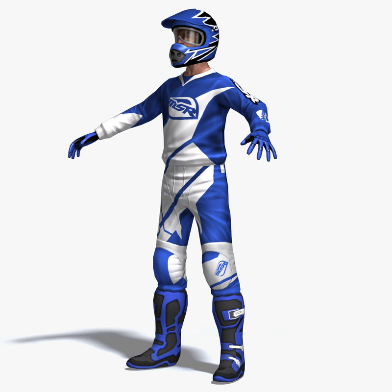 motocross rider 3d max