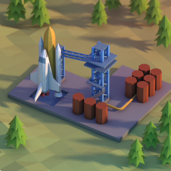 spaceport space port 3d max