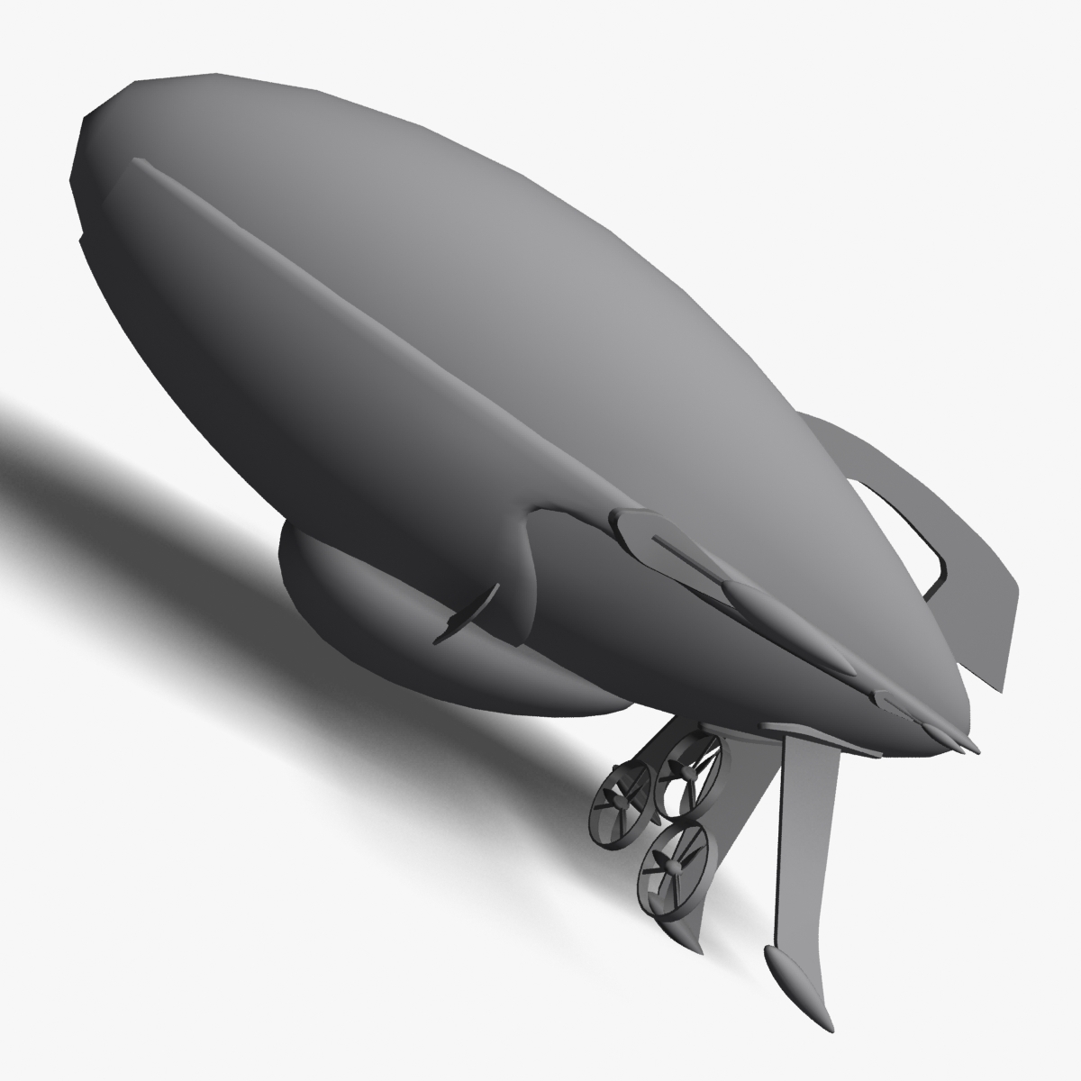 3d model airship air ship