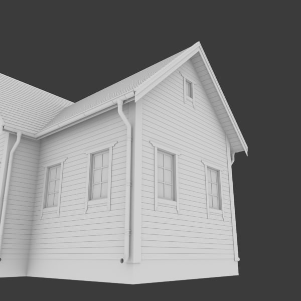 residential home exterior 3d model