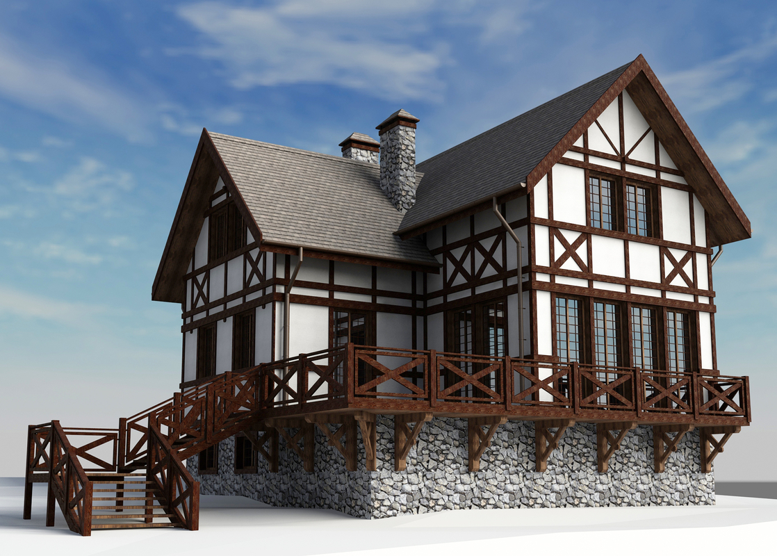 3ds max house