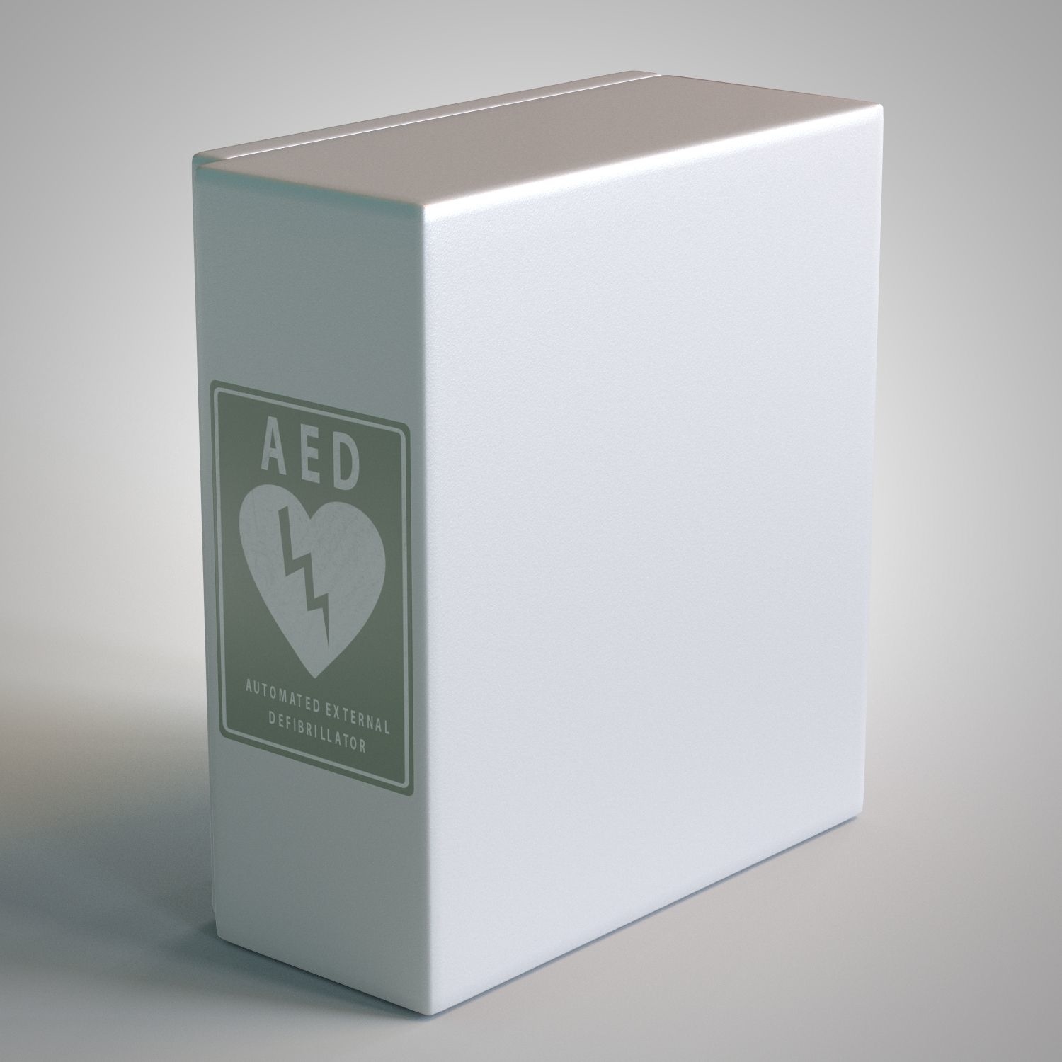 3d automated external defibrillator aed model