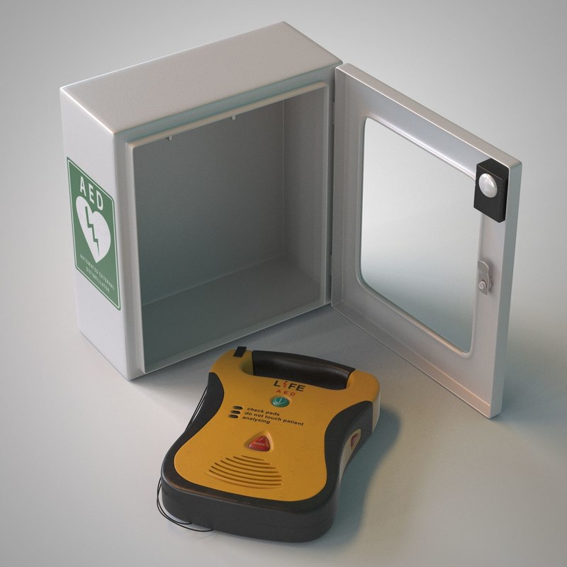 3d automated external defibrillator aed model