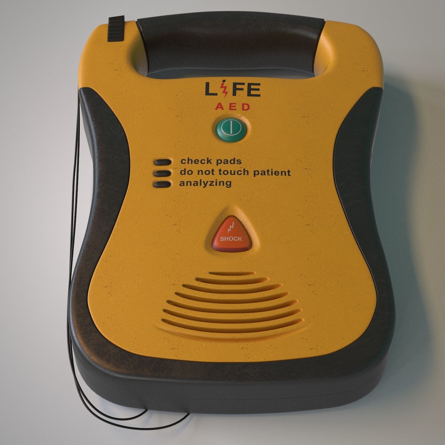 3d automated external defibrillator aed model