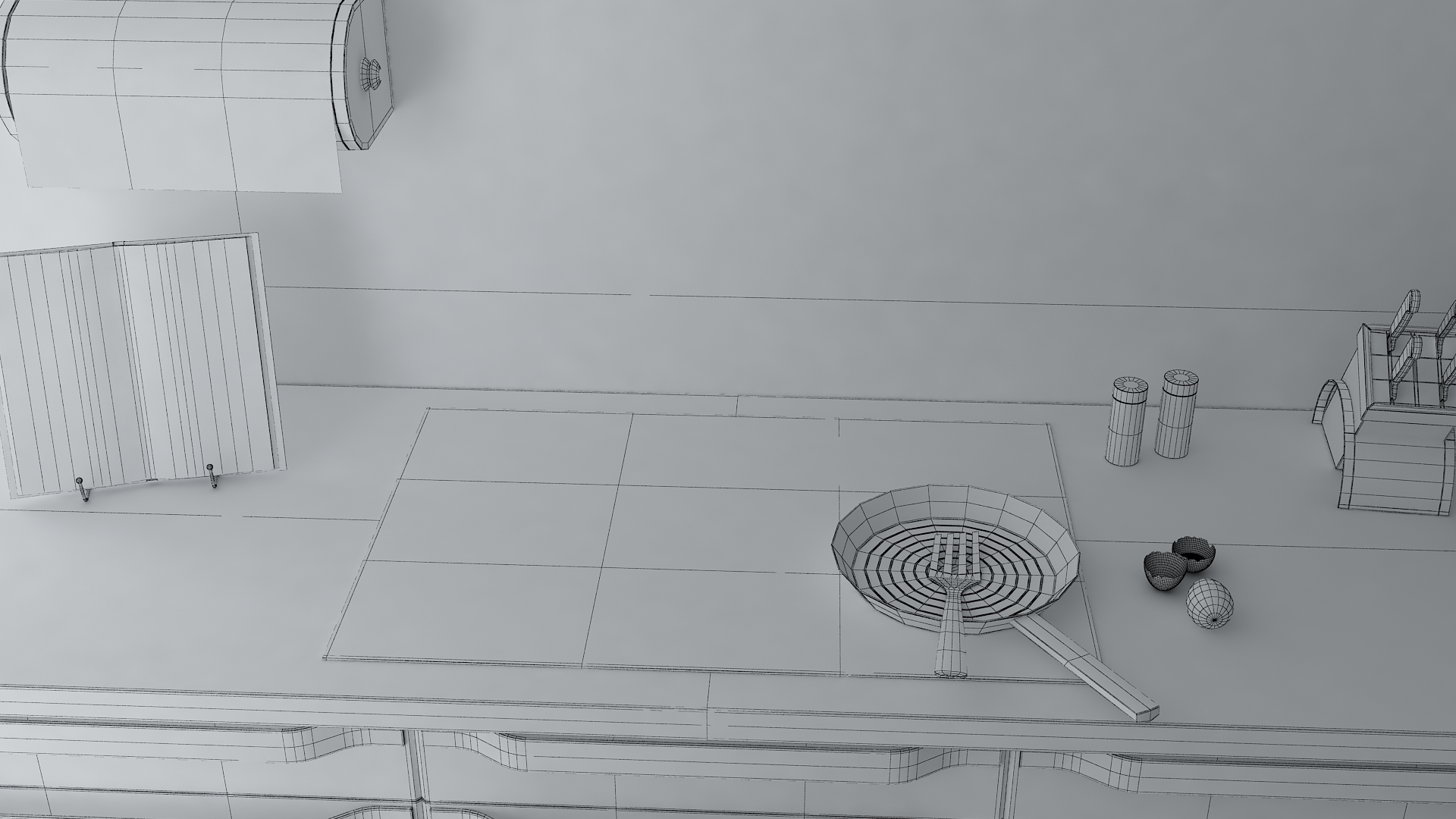 3ds max kitchen scene