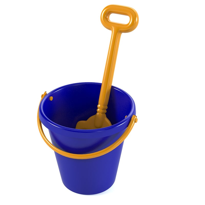 toy spade bucket 3d model