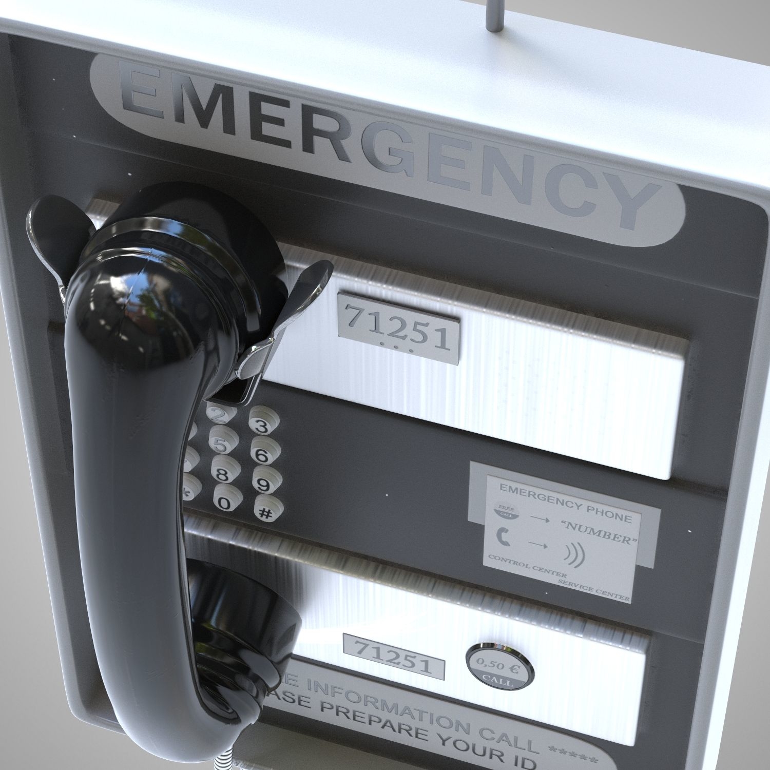 3d subway emergency telephone phone