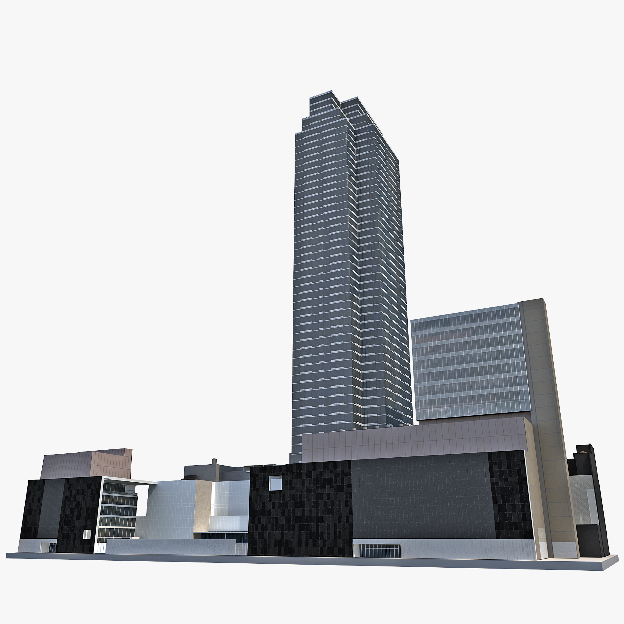 low-poly museum modern art 3d model