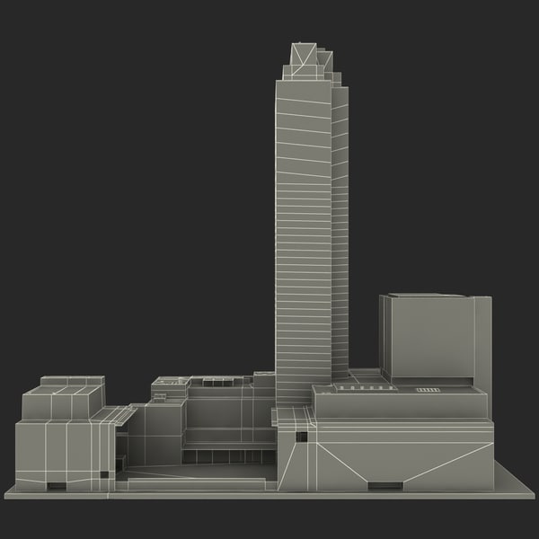 low-poly museum modern art 3d model