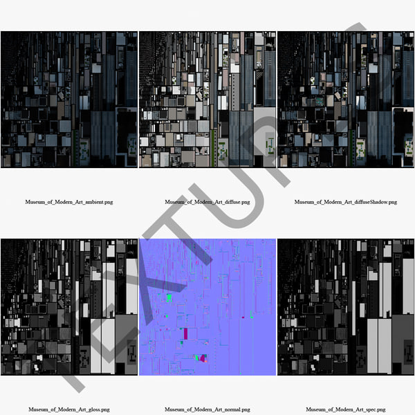 low-poly museum modern art 3d model