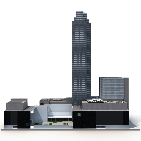 low-poly museum modern art 3d model