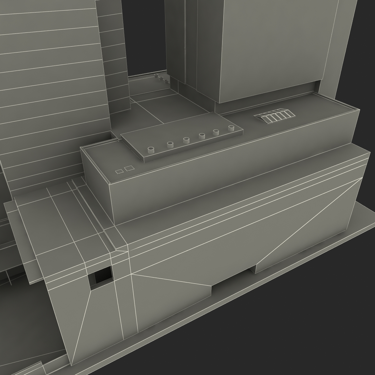 low-poly museum modern art 3d model