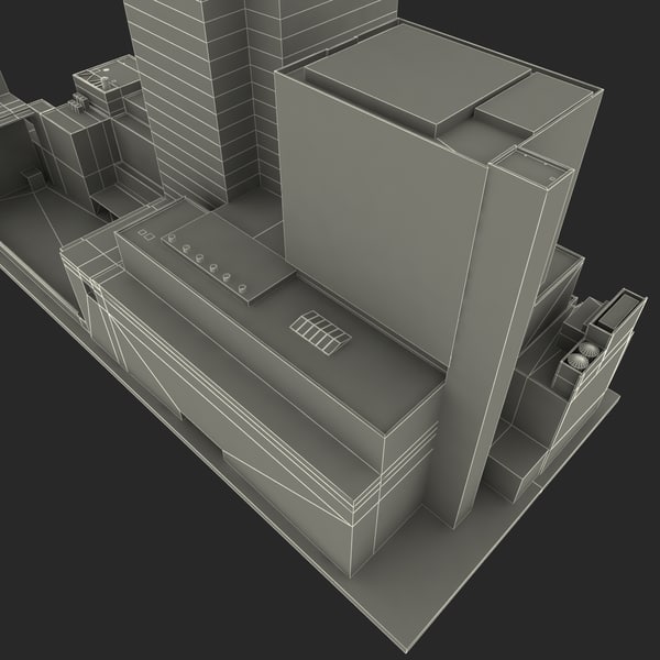 low-poly museum modern art 3d model