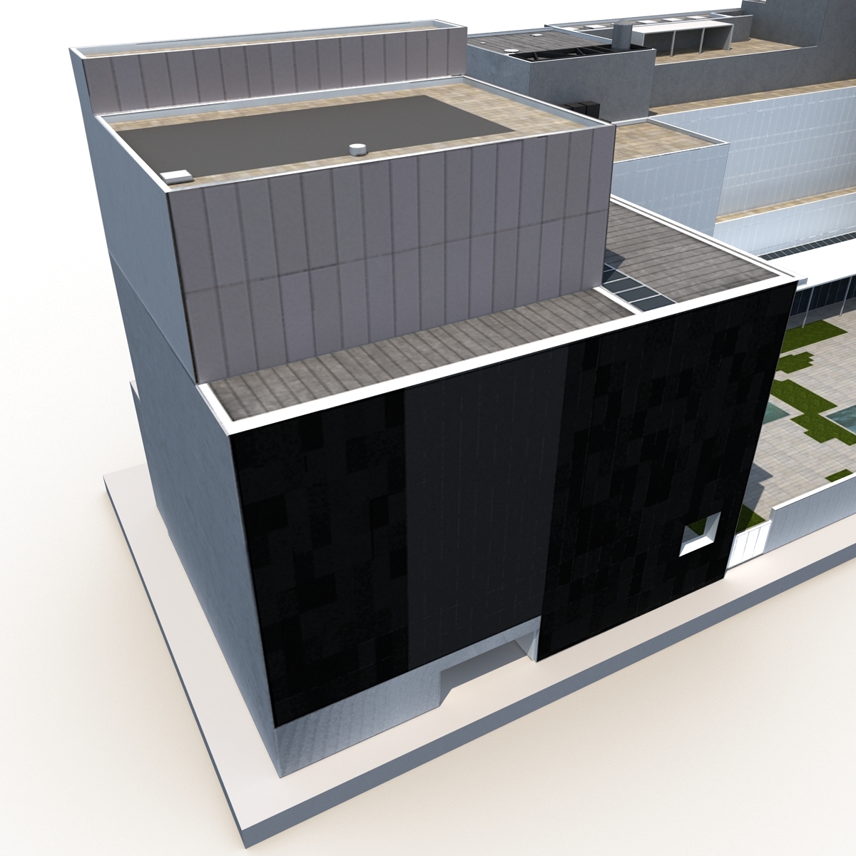 low-poly museum modern art 3d model