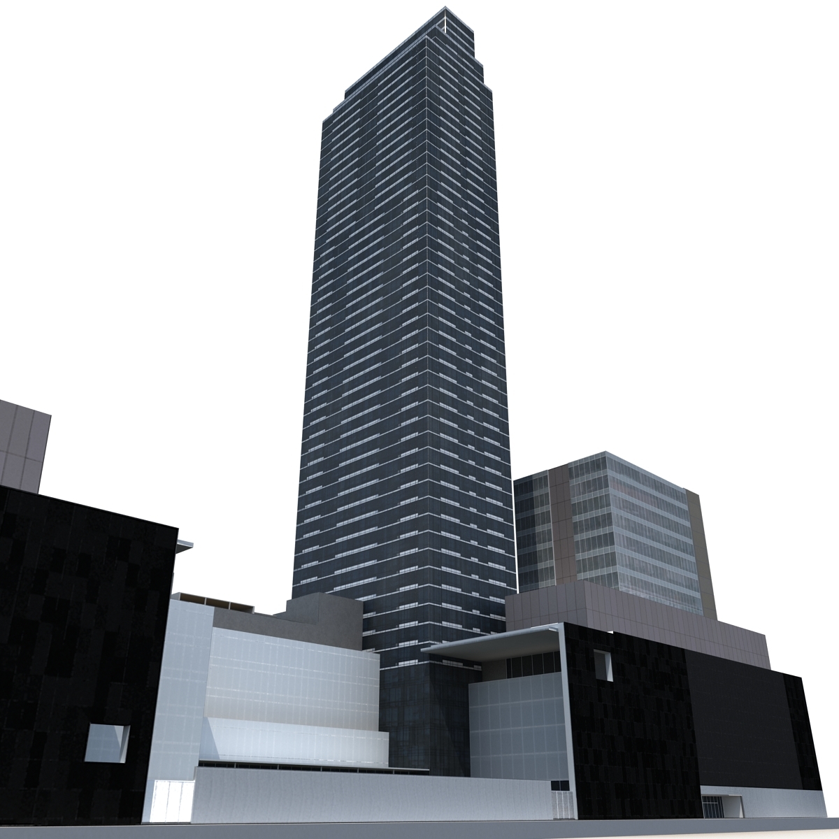 low-poly museum modern art 3d model