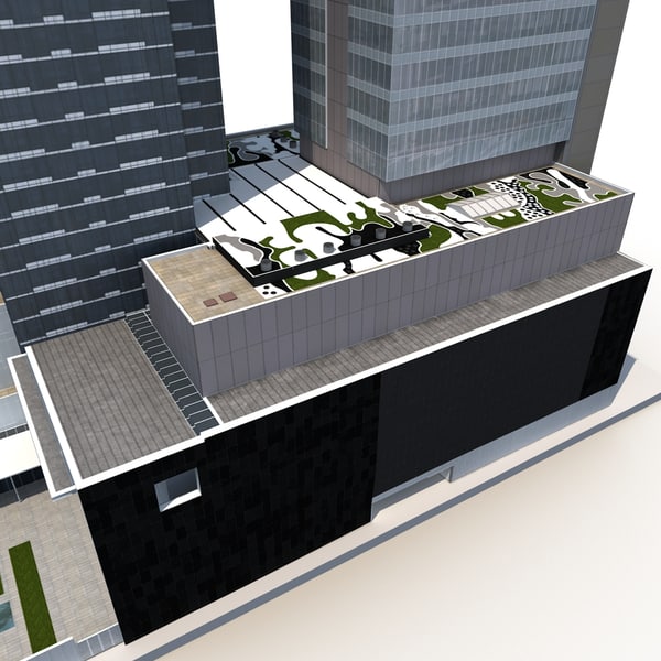 low-poly museum modern art 3d model