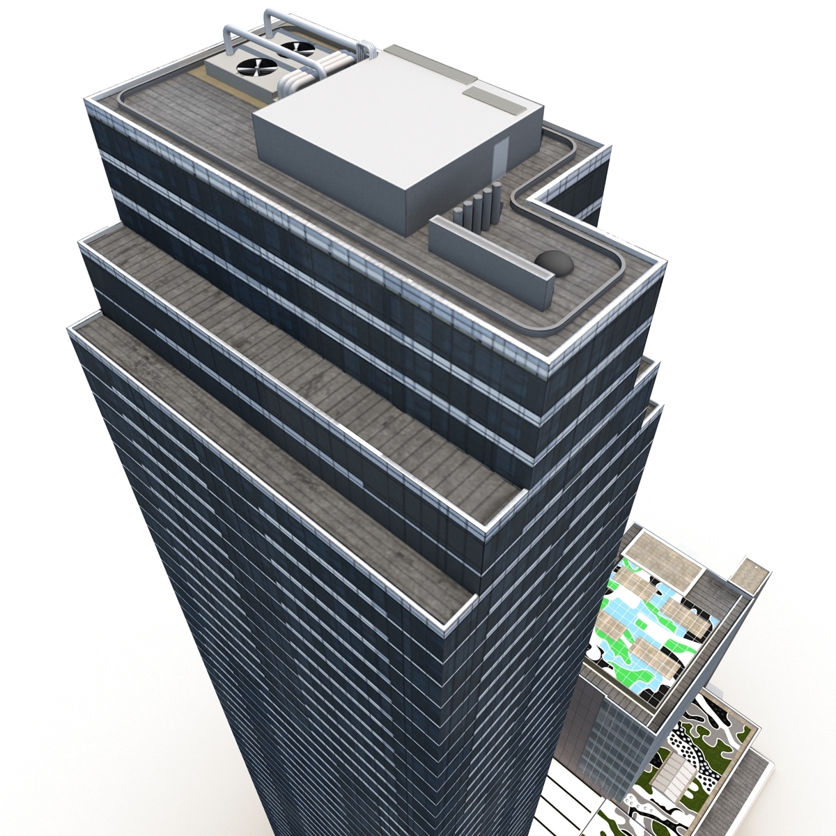 low-poly museum modern art 3d model