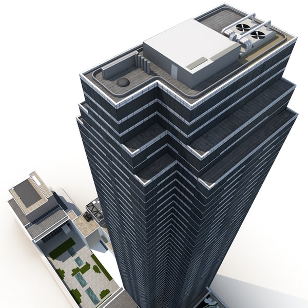 low-poly museum modern art 3d model