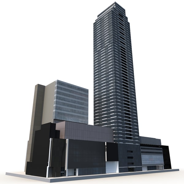 low-poly museum modern art 3d model