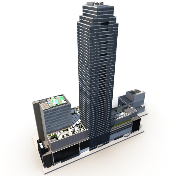 low-poly museum modern art 3d model