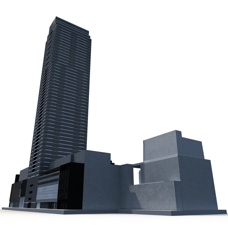 low-poly museum modern art 3d model